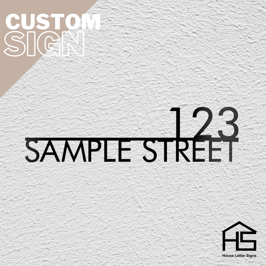 Custom Self-Install Modern House Address Sign – House Letter Signs Ltd.