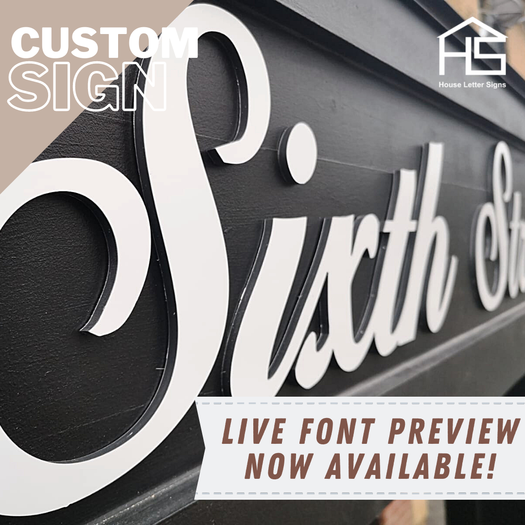 Custom Self-Install House Address Sign [Matte White] – House Letter ...